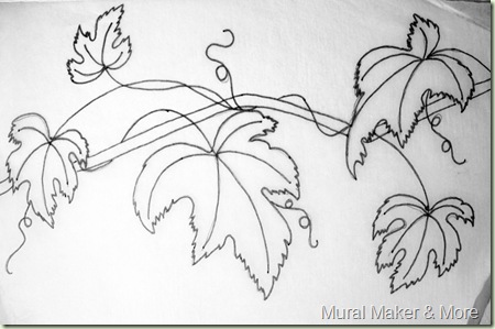 Line Art – Grapes & Grape Leaves - Just Paint It Blog